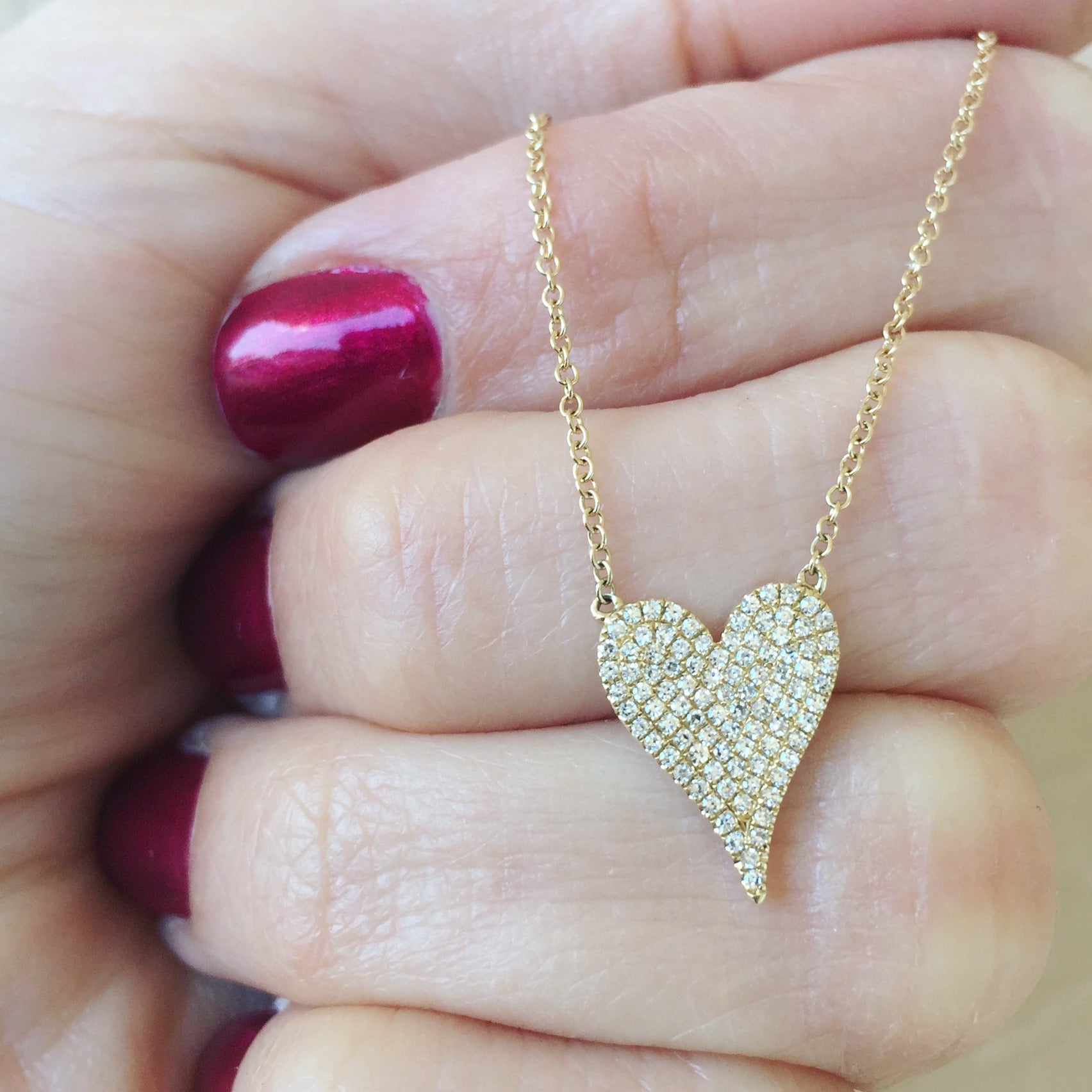 14K Yellow Gold Diamond Heart | Santayana Shop